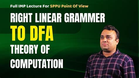 right linear grammer to dfa theory of computation toc toc sppu