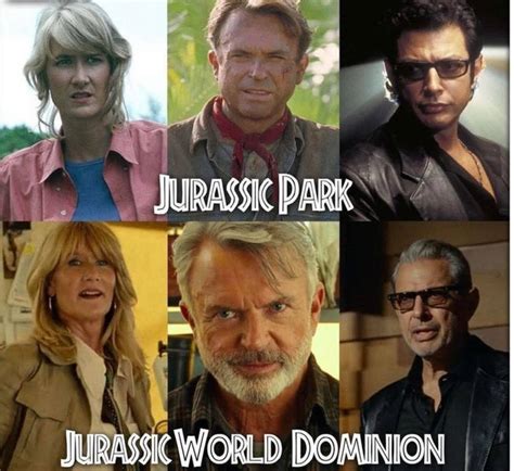 Jp Cast Before And After Jurassic World Dominion By Jurassicwarrior451