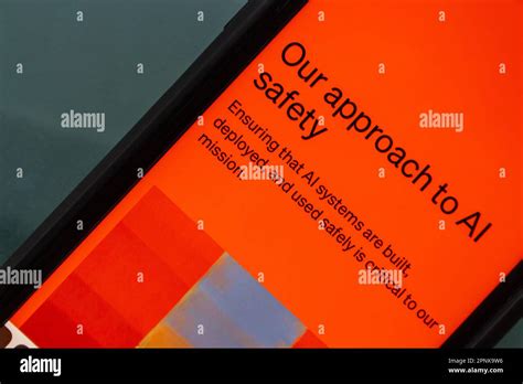 “our Approach To Ai Safety” Article Seen In An Openai Website On An Iphone Screen Openai Is An