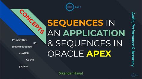 Sequences In Oracle Apex Sequences In An Application Generating Primary Key Youtube