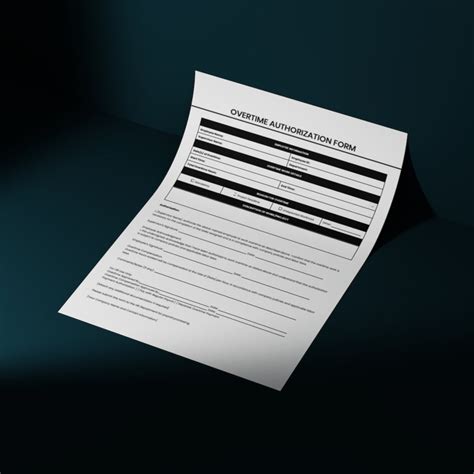 Overtime Authorization Form Template Editable Request Tracking Google Docs MS Word Etsy