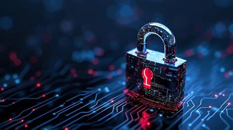 Cyber Security Padlock Symbolizes The Protection And Safeguarding Of