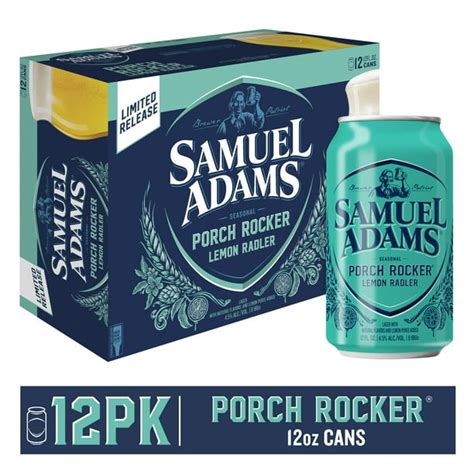 Samuel Adams Porch Rocker Lemon Radler Seasonal Beer 12 Pack 12 Fl Oz