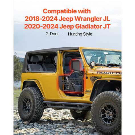 Mophorn Jeep Tube Doors 2 Door Hunting Style Tubular Design With