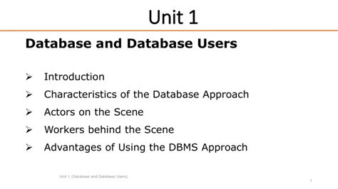 Database And Database Users Introduction To Dbms Concepts