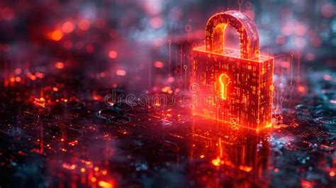 Secure Data Lock Symbol Cybersecurity And The Protection Of Sensitive Information In A High