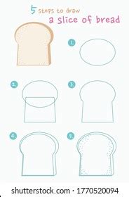 How Draw Slice Bread Vector Illustration Stock Vector Royalty Free 1770520094 Shutterstock