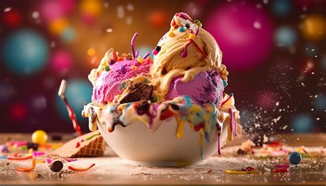 Premium Ai Image Yummy Ice Cream Advertisement Photoshoot Commercial Photography