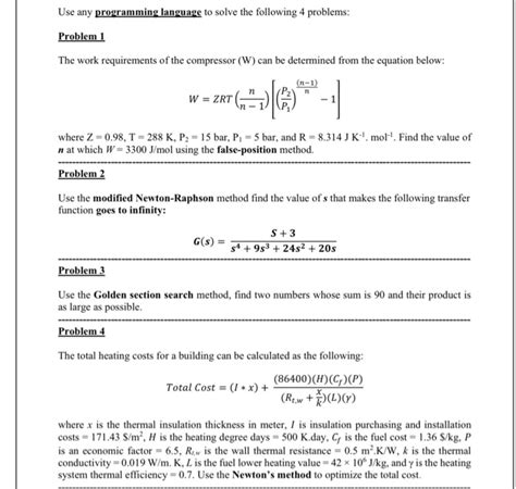 Solved Use Any Programming Language To Solve The Following 4