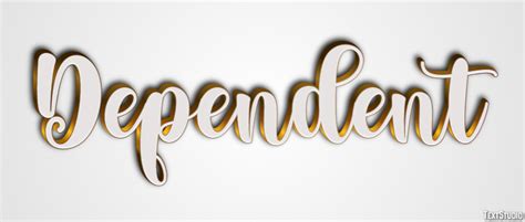 Dependent Text Effect And Logo Design Word