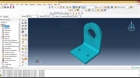 abaqus meshing tutorials meshing of 3d solid bracket in abaqus using