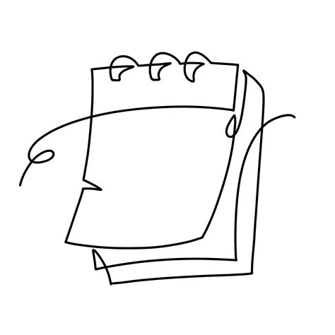 Premium Vector Vector Continuous One Line Notepad Illustration
