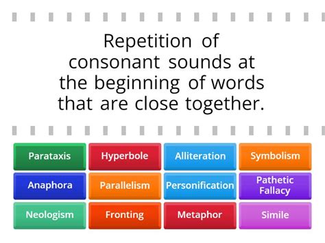 Unit 2 Linguistic Devices Find The Match