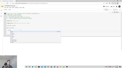 bubble sort python code youtube