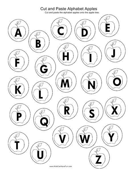 Alphabet Cutting Worksheets