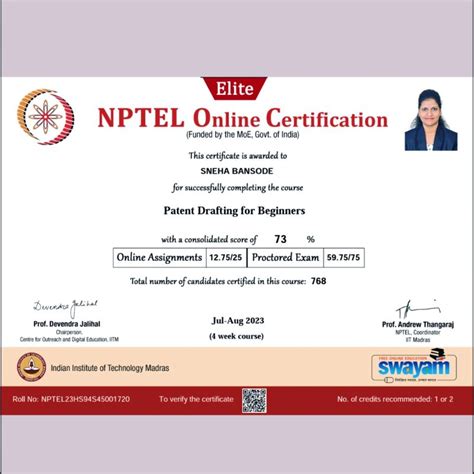 Dr Sneha Bansode On Linkedin Patent Nptel
