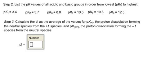 Solved The Isoelectric Point Pl Of A Peptide Is The Ph At