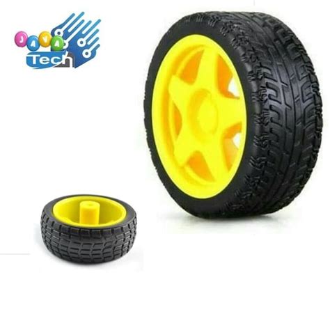 Roda Ban Wheel Smart Car Arduino Kuning Lazada Indonesia