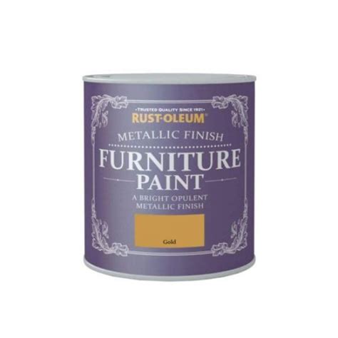 Rust Oleum Тебеширена боя за мебели с метално покритие Gold 750ml 14016 0 75