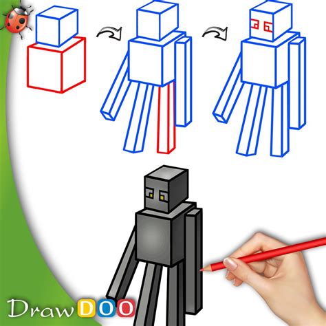 How To Draw A Minecraft Enderman