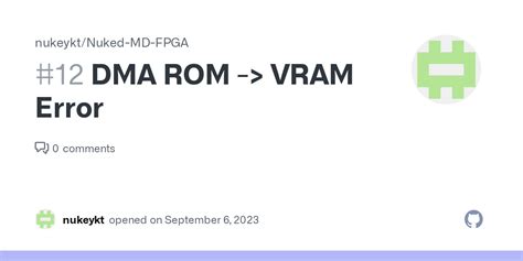 Dma Rom Vram Error Issue Nukeykt Nuked Md Fpga Github