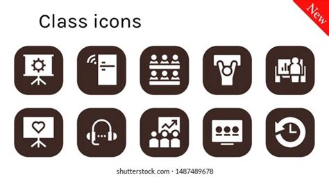 Class Icon Set 10 Filled Class Stock Vector Royalty Free 1487489678 Shutterstock