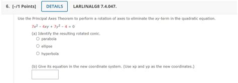 Solved Points DETAILS LARLINALG Use The Chegg Com
