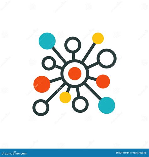 Thin Lines Connection Icon Outline Of Big Data Center Group Cloud Computing System Internet