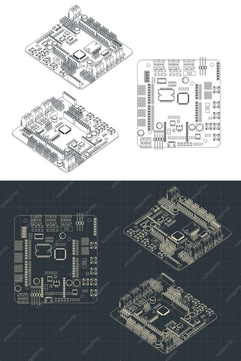 Los Planos De Arduino Romeo V2 Vector Premium