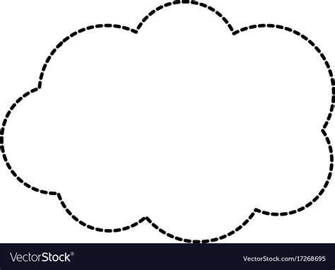 dotted shape cute cloud weather design icon vector image