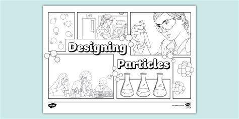 Stem Iu Yr 5 Designing Particles Title Colouring Page