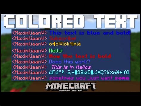 Minecraft Color Codes For Bedrock Edition With Symbols