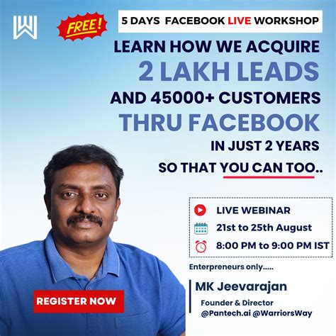M K Jeevarajan On Linkedin In This Facebook Marketing Master Class