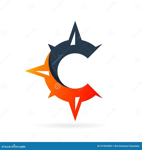 Compass Letter C Logo Vector Template Stock Vector Illustration Of Background Cartography