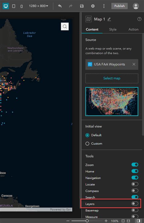 Switch On Individual Layers Of A Map With A Button Esri Community