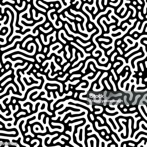 흑백 반응 확산 원활한 패턴 추상적 배경입니다 유기 라인 예술 끝없는 벽지 흑백 색상 튜링 생성 설계 연속무늬에 대한 스톡 벡터 아트 및 기타 이미지 Istock
