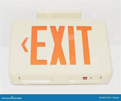 Lighted Exit Sign Stock Photo Image Of Fire Sign Emergency