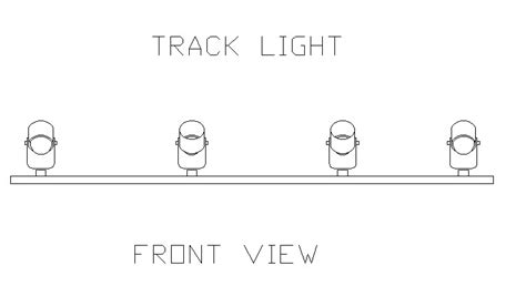 Track Light Ceiling Spot Light CAD File Free Download