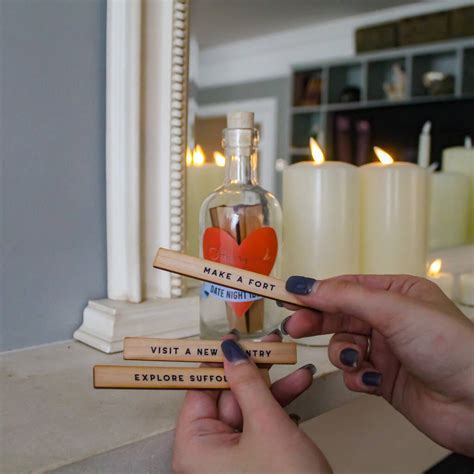 Personalised Glass Bottle Date Night Tokens By Proper Goose Notonthehighstreet Com