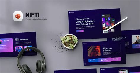 Приложение Nifti мобильное приложение Nft и Saas Powerpoint Шаблоны презентаций Включая 3d и