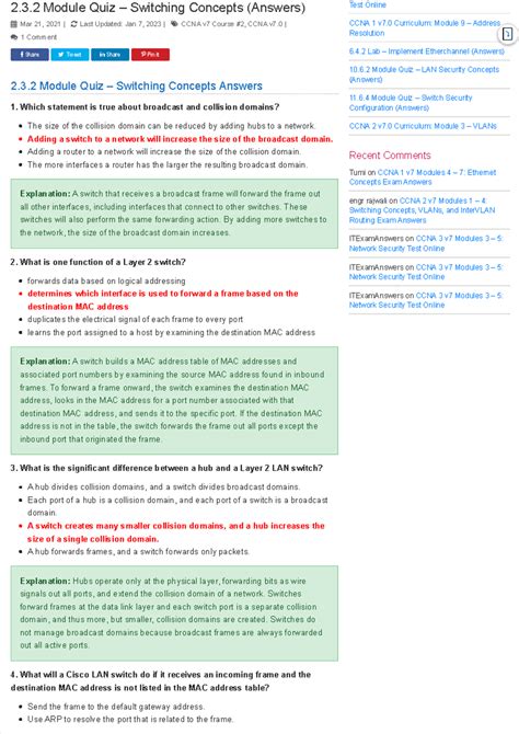 2 3 2 Module Quiz Switching Concepts Answers 2 3 Module Quiz Switching Concepts Answers