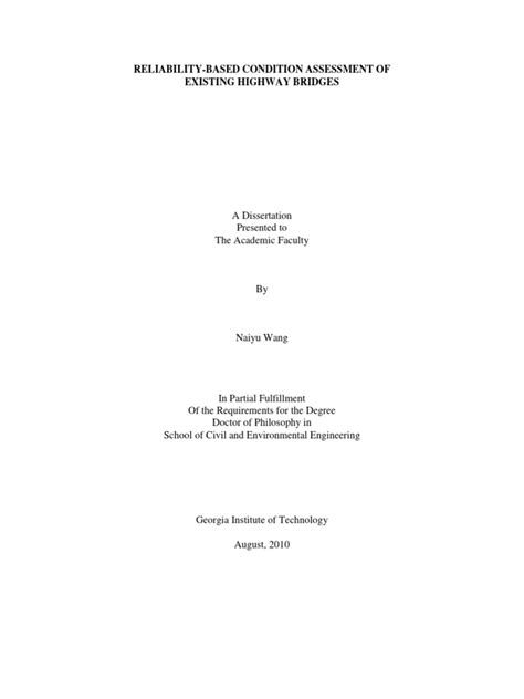 Reliability Based Condition Assessment Of Existing Highway Bridges Pdf Reliability