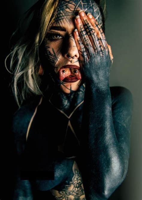 Full Face Tattoo Woman