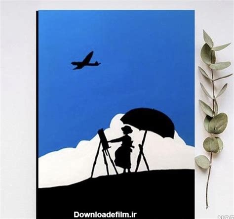 عکس کارتونی دختر در حال نقاشی