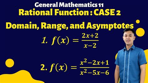Rational Function Domain Range Vertical Asymptote And Horizontal