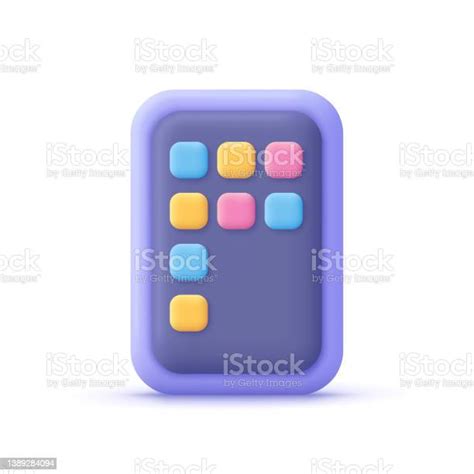 응용 프로그램 버튼이있는 모바일 또는 스마트 폰 장치 모바일 앱 개발 애플리케이션 구축 Ui 및 Ux 웹 디자인 3d 벡터