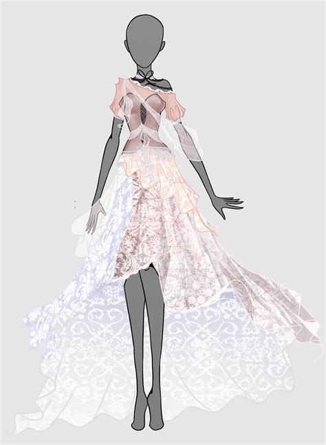 Anime Girl With A Dress Drawing