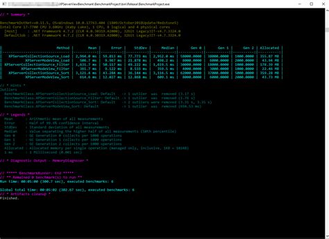 xpo new server mode components with lower memory consumption and improved load sort group