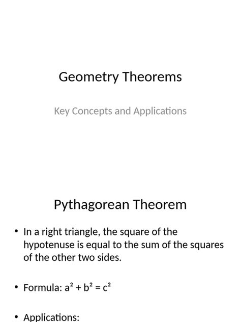 Geometry Theorems Presentation Pdf
