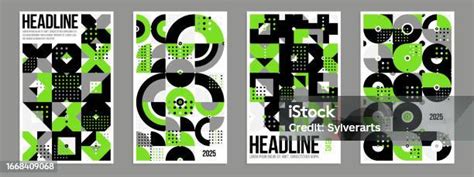 추상적인 기하학적 포스터와 표지 세트 벡터 배경 패턴 잡지 또는 카탈로그 템플릿 기하학적 모양 구성 복고풍 70년대 모더니즘